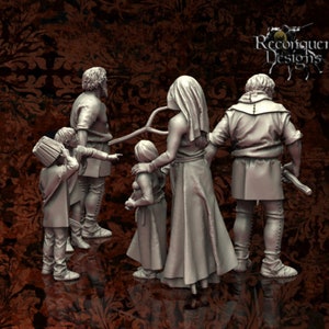 Medieval Concerned Family Diorama, Historical 1/72, 28mm, 32mm, 1/35 ...