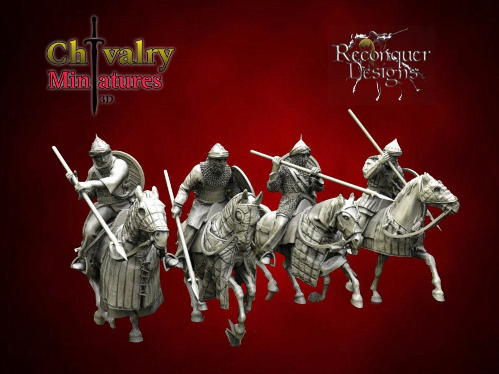 Medieval Arab Cavalry Set B, 1/72, 28mm, 32mm, 1/35, 54mm, 75mm, Resin ...