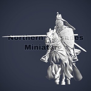 Medieval Sir Swan Charging, 1/72, 28mm, 32mm, 1/35, 54mm, 75mm, Resin ...