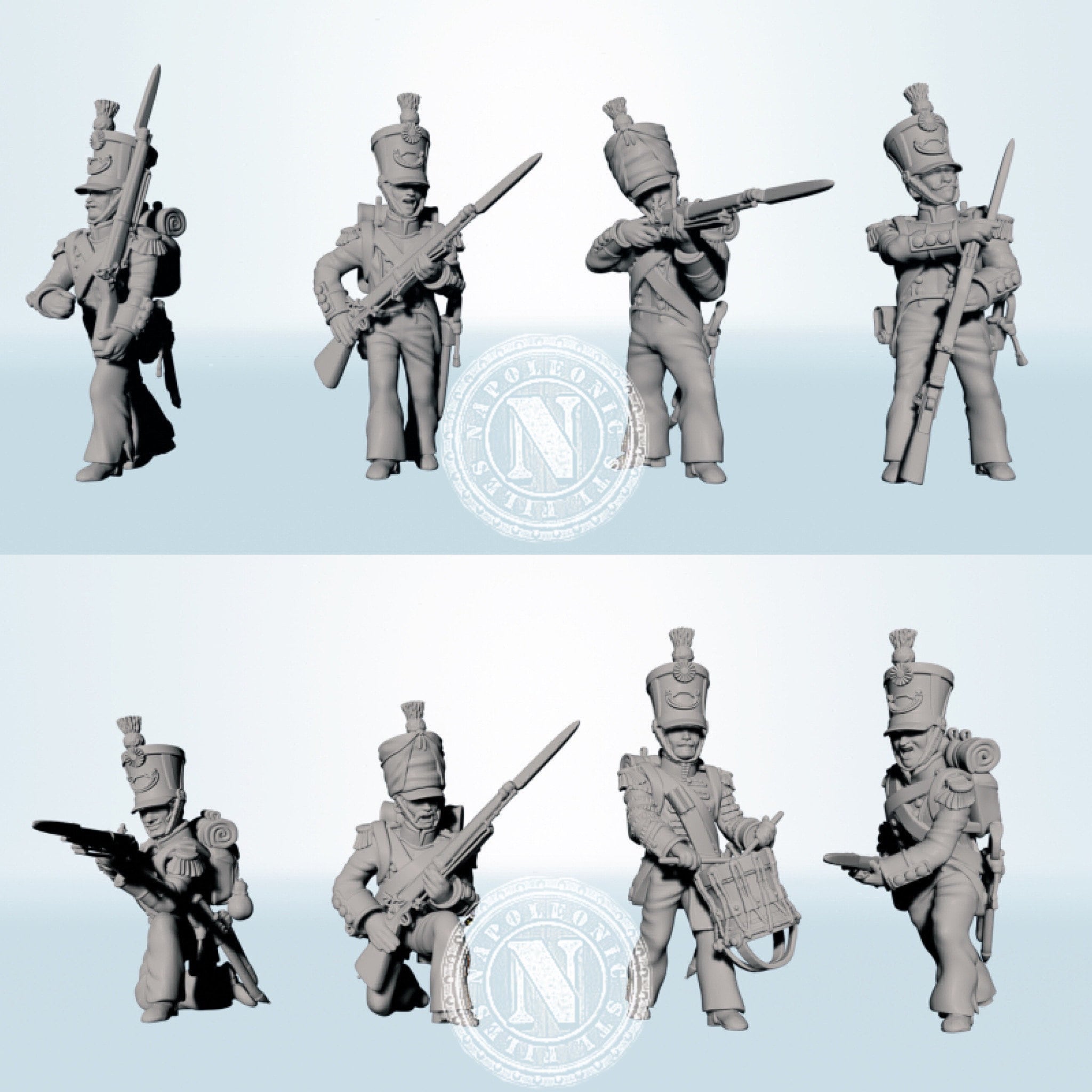 Napoleonic French Grenadiers, 1/72, 28mm, 32mm, 1/35, 54mm, 75mm, Resin ...