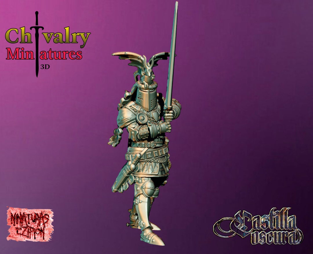 Dragon Knight on Foot, Historical Resin, 1/72, 28mm, 32mm, 1/35, 54m ...