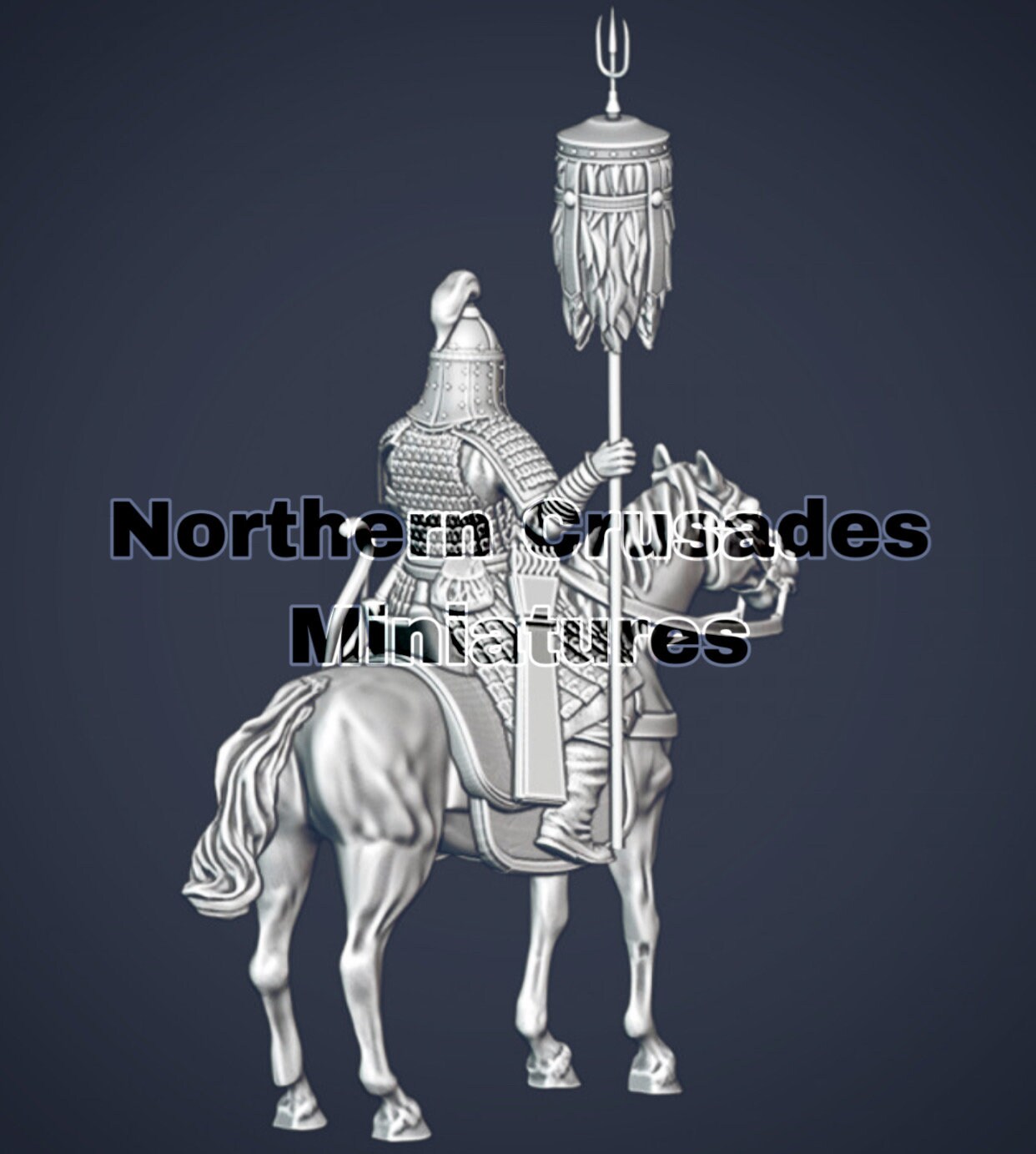 Medieval Mongol Mounted Banner, 1/72, 28mm, 32mm, 1/35, 54mm, 75mm ...