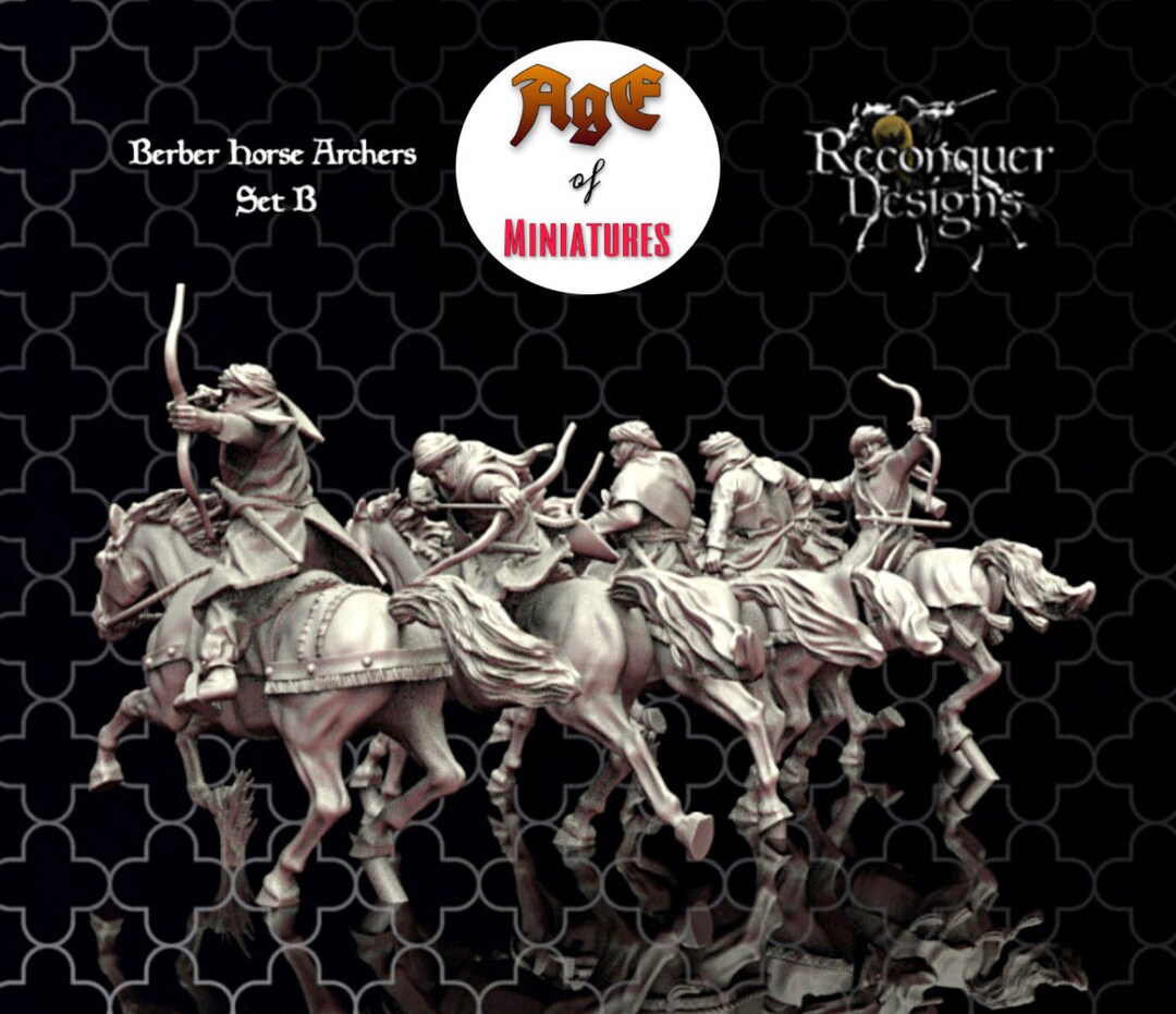 Berber Mounted Archers Set B, 1/72, 28mm, 32mm, 1/35, 54mm, 75mm, Resin ...