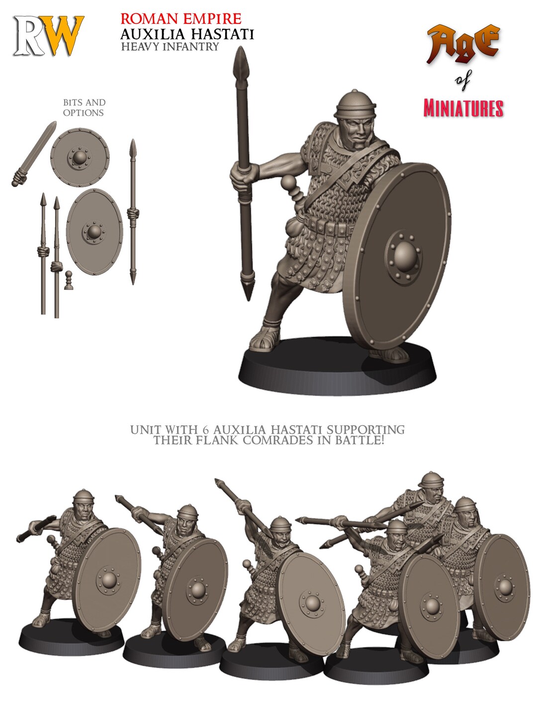 Roman Empire Auxilia Hastati Heavy Infantry, Historical 1/72, 28mm ...