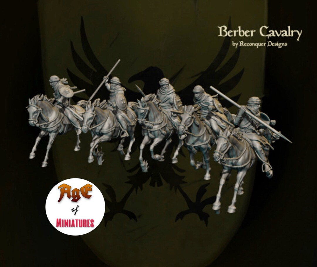 Berber Cavalry, 1/72, 28mm, 32mm, 1/35, 54mm, 75mm, Resin Historical Wargaming Reconquer Designs ...