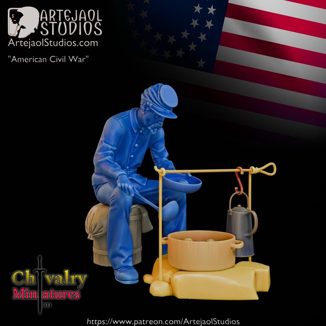 American Civil War Union Private #8 Resin Figure 1/35, 54mm, 60mm, 75mm ...