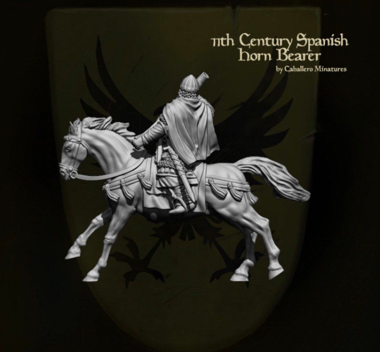 Medieval Spanish Horn Bearer, Historical 1/72, 28mm, 32mm, 1/35, 54mm ...
