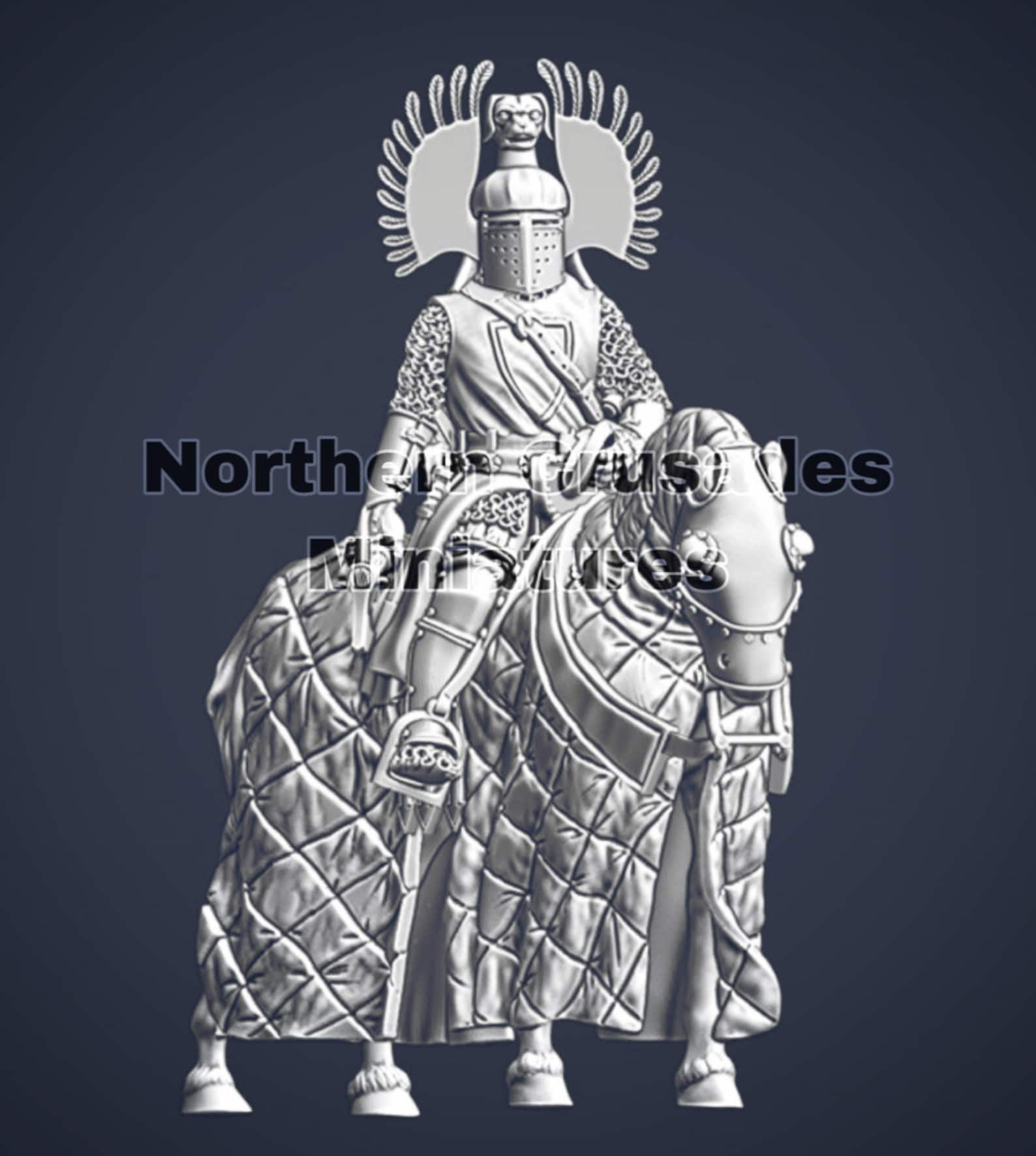 Italian Mounted Knight, 1/72, 28mm, 32mm, 1/35, 54mm, 75mm, Resin ...