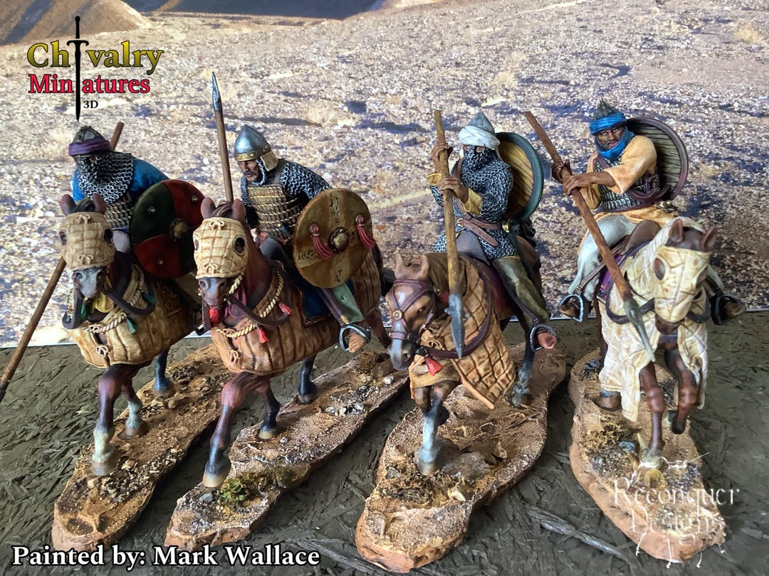 Medieval Arab Cavalry Set B, 1/72, 28mm, 32mm, 1/35, 54mm, 75mm, Resin ...