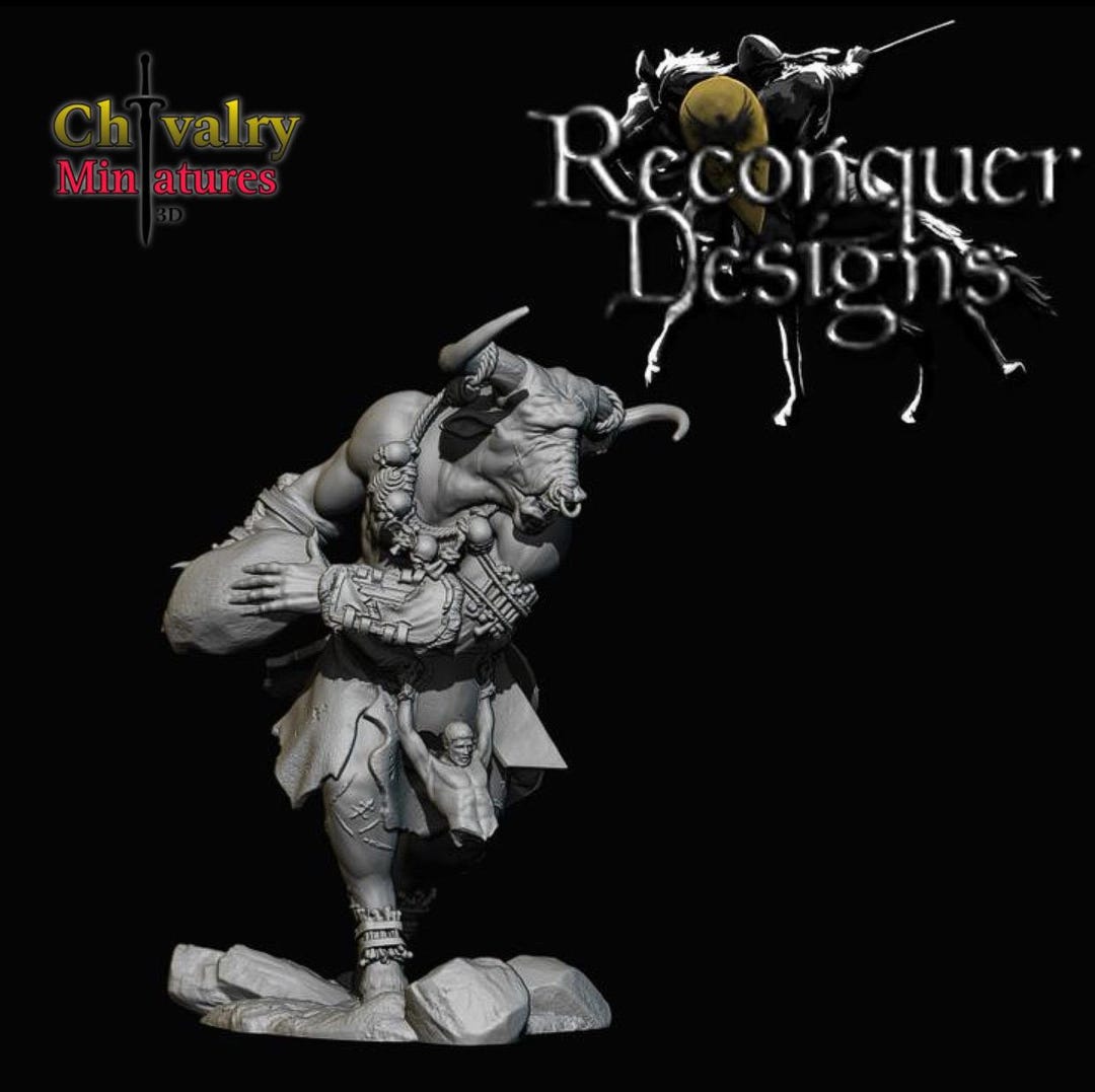 Cyclops Minotaur Wargaming 32mm, Resin Historical Fantasy Miniatures ...