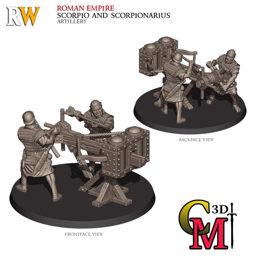 Roman Scorpio Artillery Crew, Historical 1/72, 28mm, 32mm, 1/35, 54mm ...