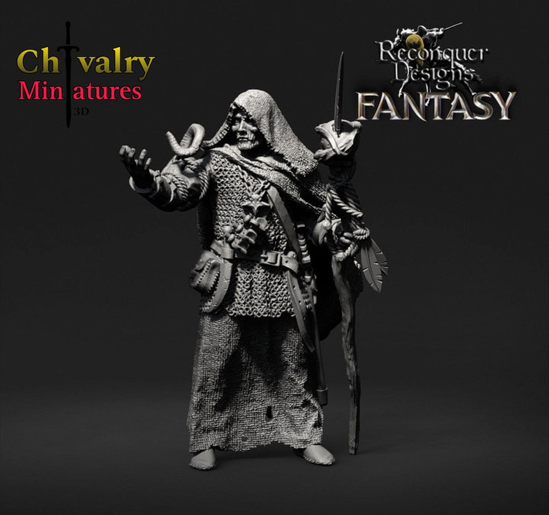 The Necromancer, 1/72, 28mm, 32mm, 1/35th, 54mm, 75mm, 1/16, Resin ...