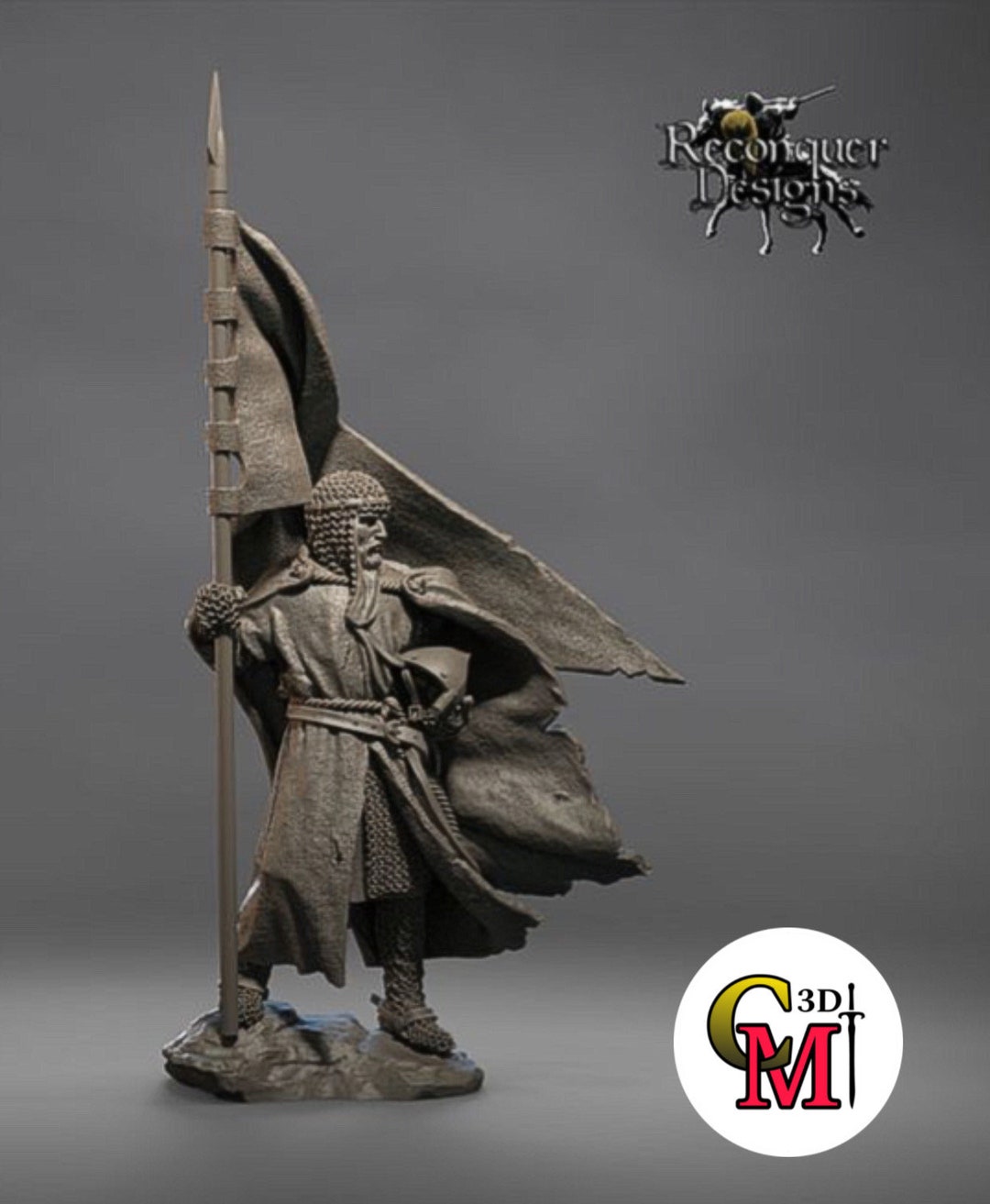 Medieval Standard Bearer, Historical 1/72, 28mm, 32mm, 1/35, 54mm, 75mm ...