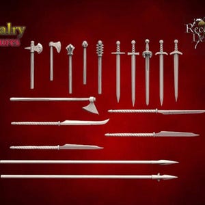 Medieval Christian & Iberian Danish Weapons, 1/72, 28mm, 32mm, 1/35 ...