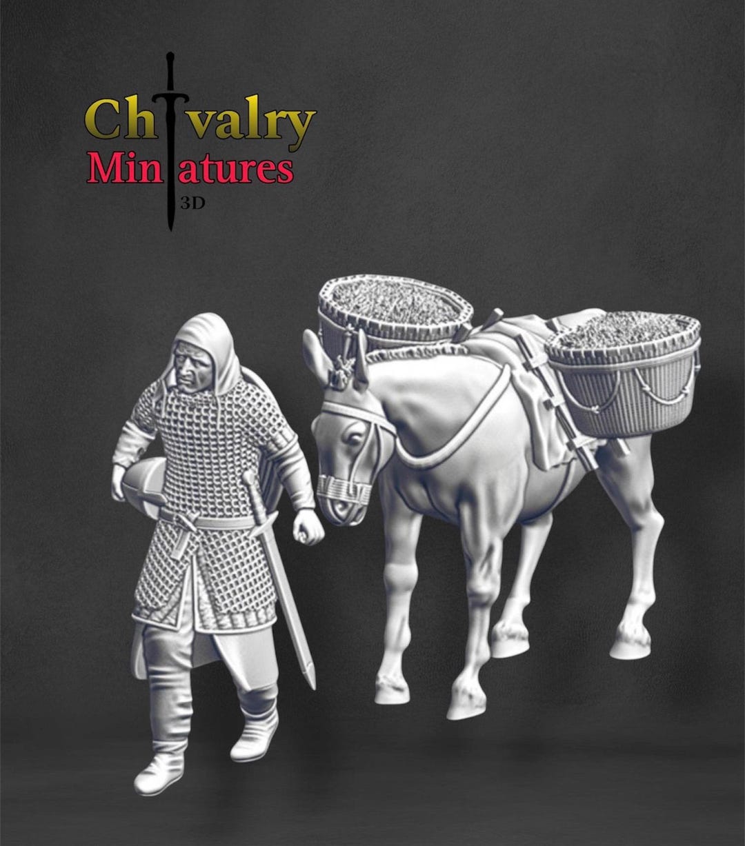 Medieval Donkey Food Storage Barrels, Historical 1/72, 28mm, 32mm, 1/35 ...