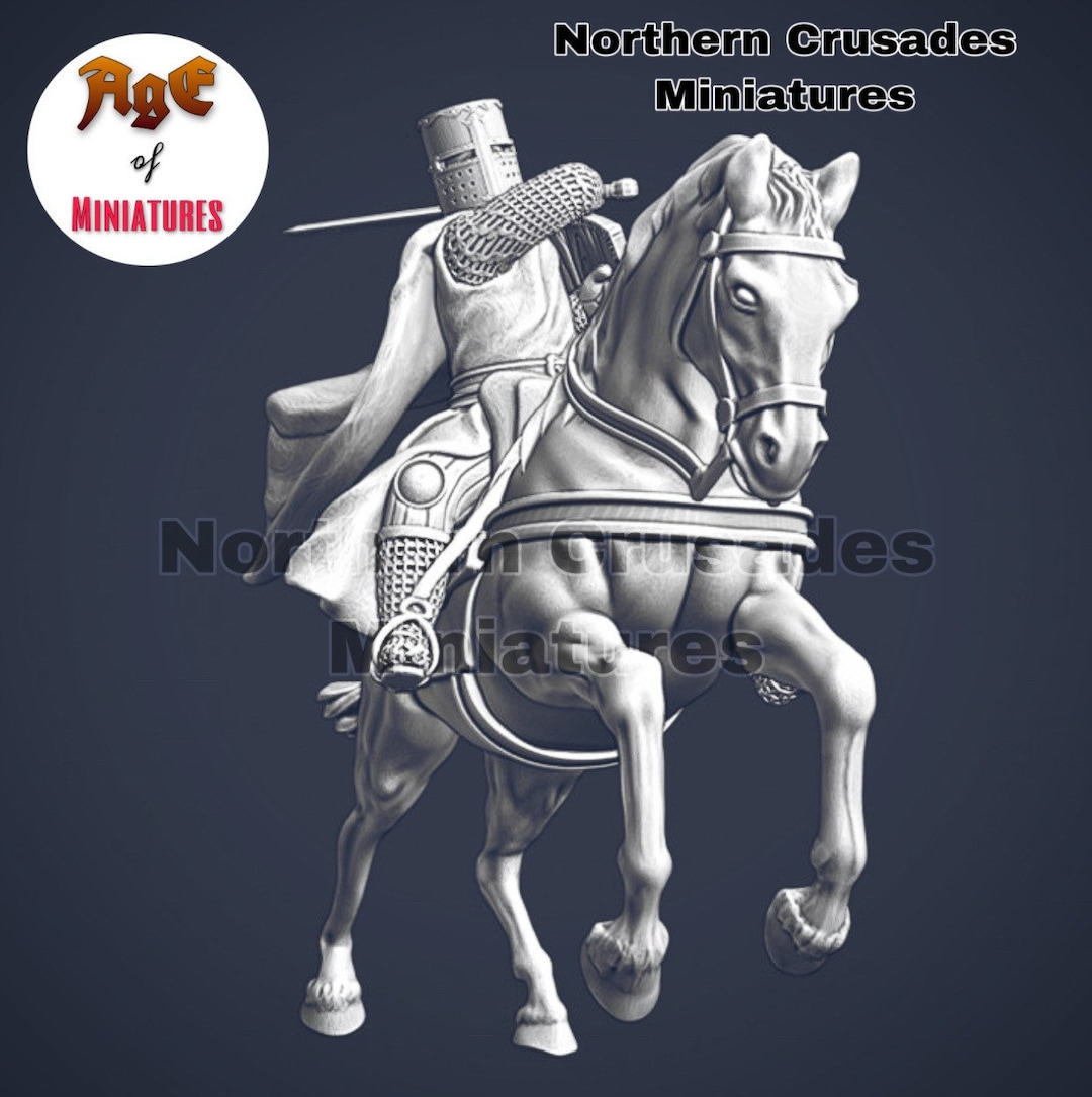 Medieval Order Knight, 1/72, 28mm, 32mm, 1/35, 54mm, 75mm, Resin ...