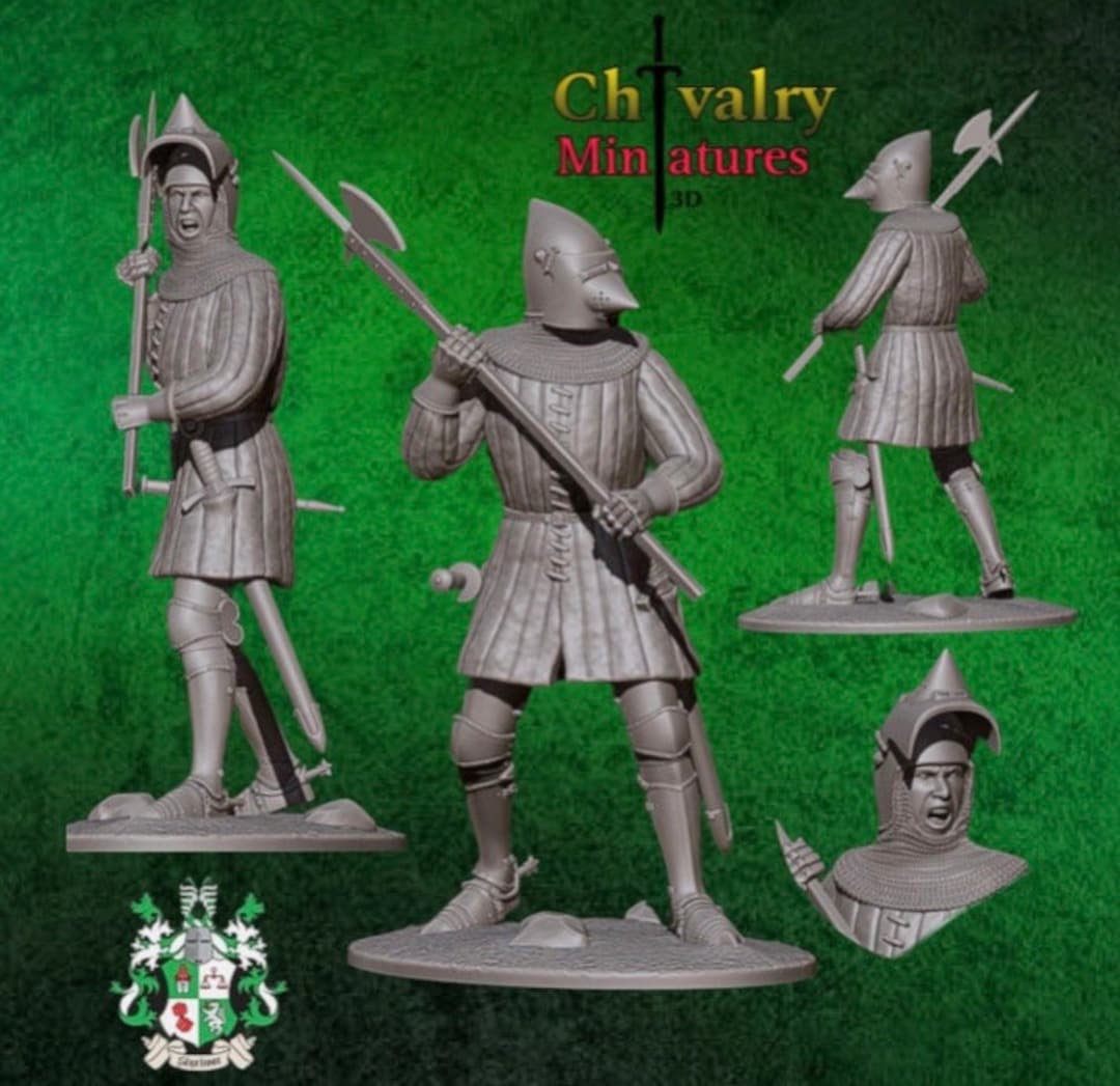 14th Century Medieval Knight Houndskull Helmet Figure Historical 1/35 ...