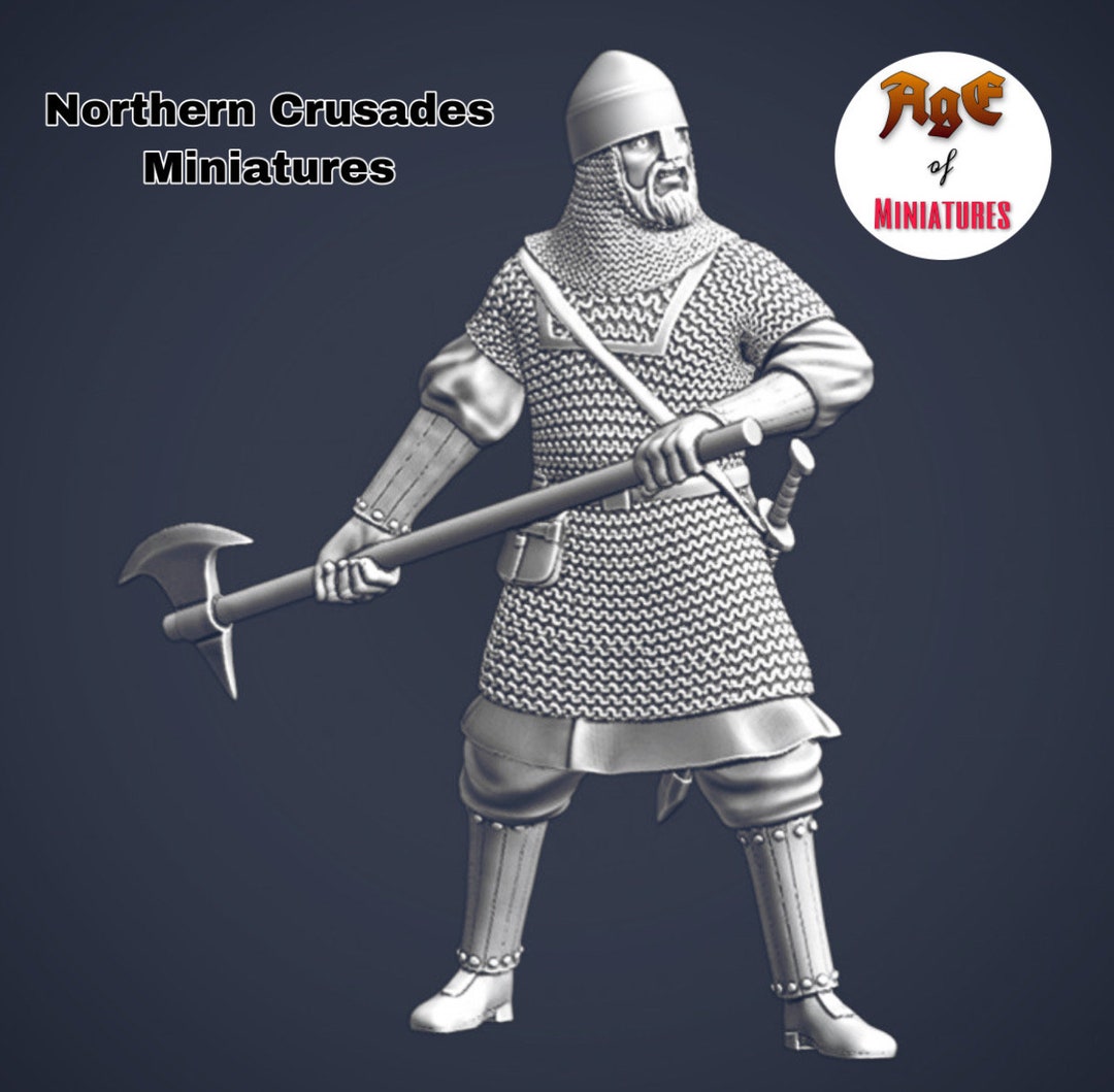 Medieval Varangian Gaurd With War Axe, Historical 1/72, 28mm, 32mm, 1/ ...