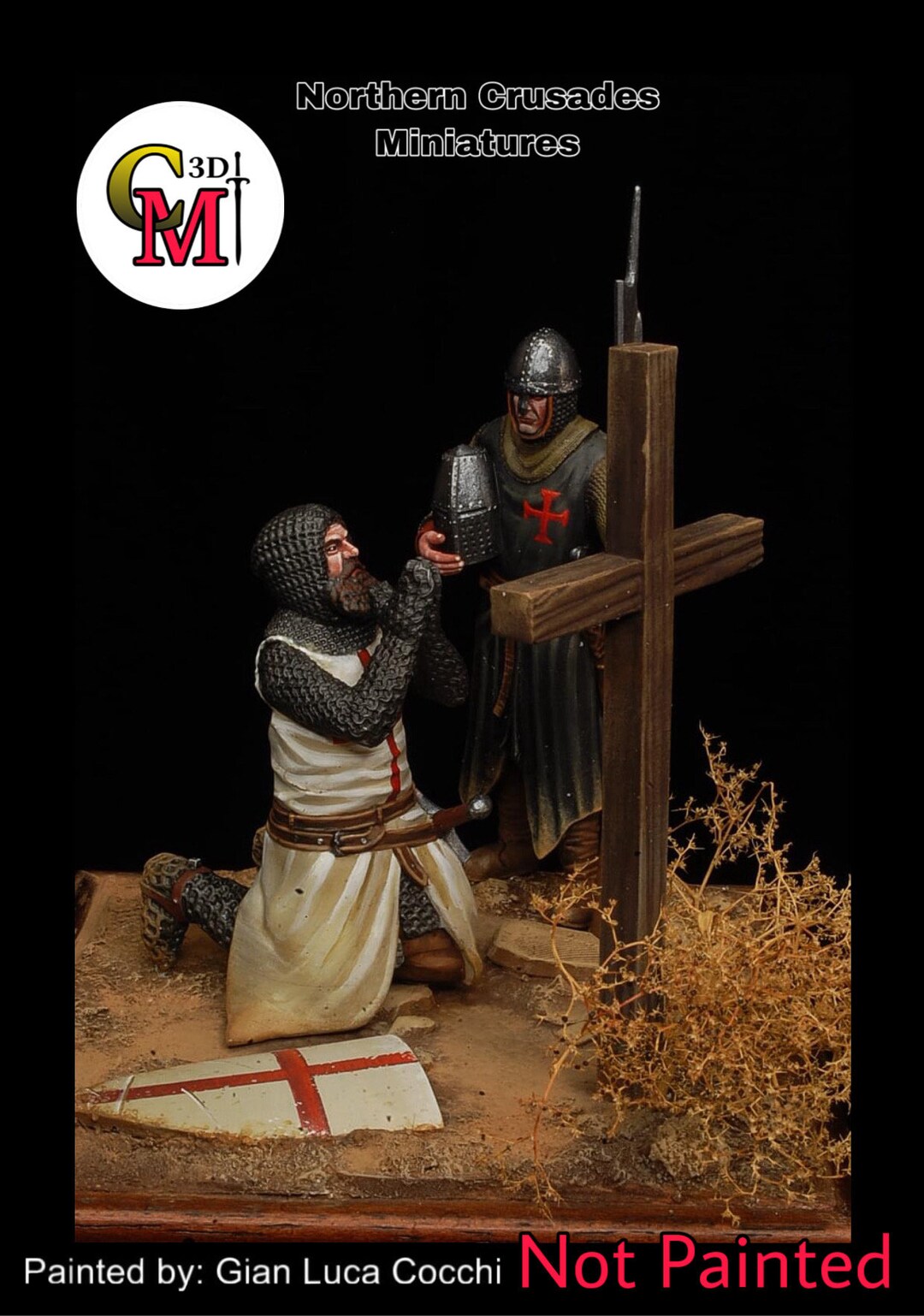 Medieval Crusaders Praying in the Holy Land, Resin, 1/72, 28mm, 32mm, 1 ...