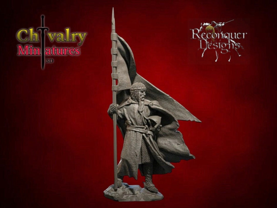 Medieval Standard Bearer, Historical 1/72, 28mm, 32mm, 1/35, 54mm, 75mm ...