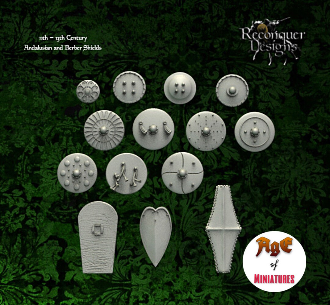 Medieval Andalusian & Berber Shields, Historical 1/72, 28mm, 32mm, 1/35 ...