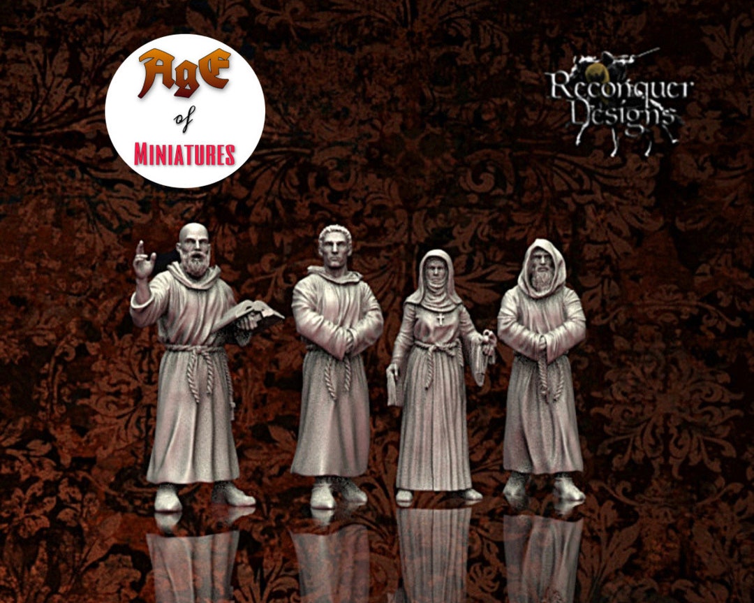 Medieval Clergy Priests, Historical 1/72, 28mm, 32mm, 1/35, 54mm, 75mm ...