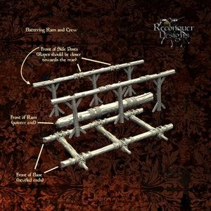 Battering Ram & Crew Diorama, Historical 1/72, 28mm, 32mm, 1/35, 54mm ...