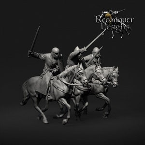 Mounted Order Charging Knights X3, Historical 1/72, 28mm, 32mm, 1/35 ...