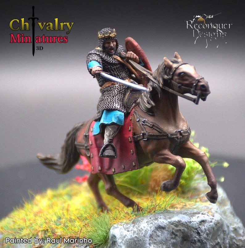 Medieval King Sancho 2nd, 1/72, 28mm, 32mm, 1/35th, 54mm, 75mm, Resin ...
