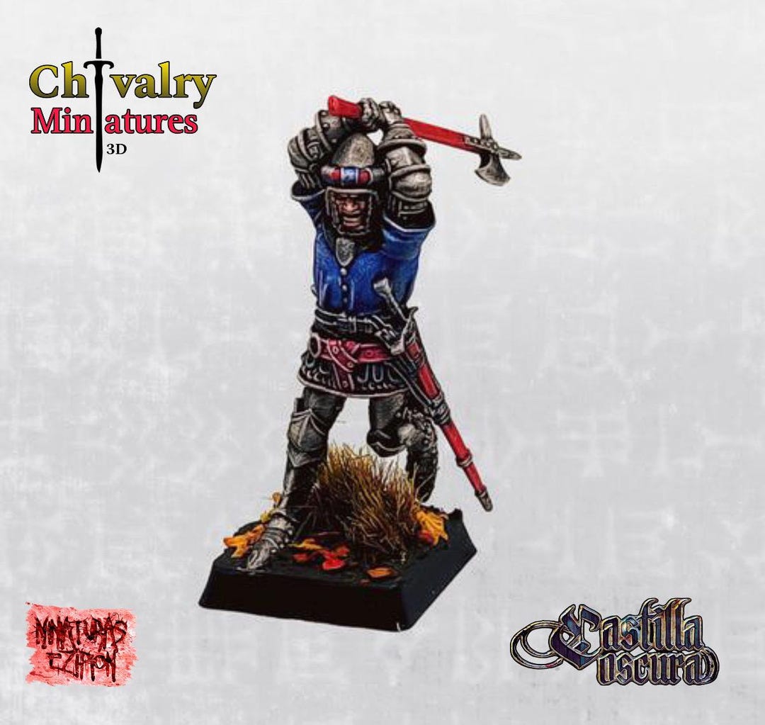 Infantry Captain Two-handed Axe 14th Century Foot Knight, Historical ...