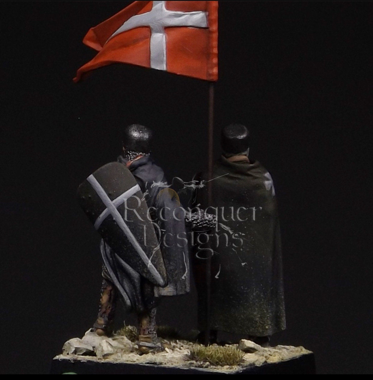 Medieval Crusader Commanders on Foot Knights X2 Historical 1/72, 28mm ...