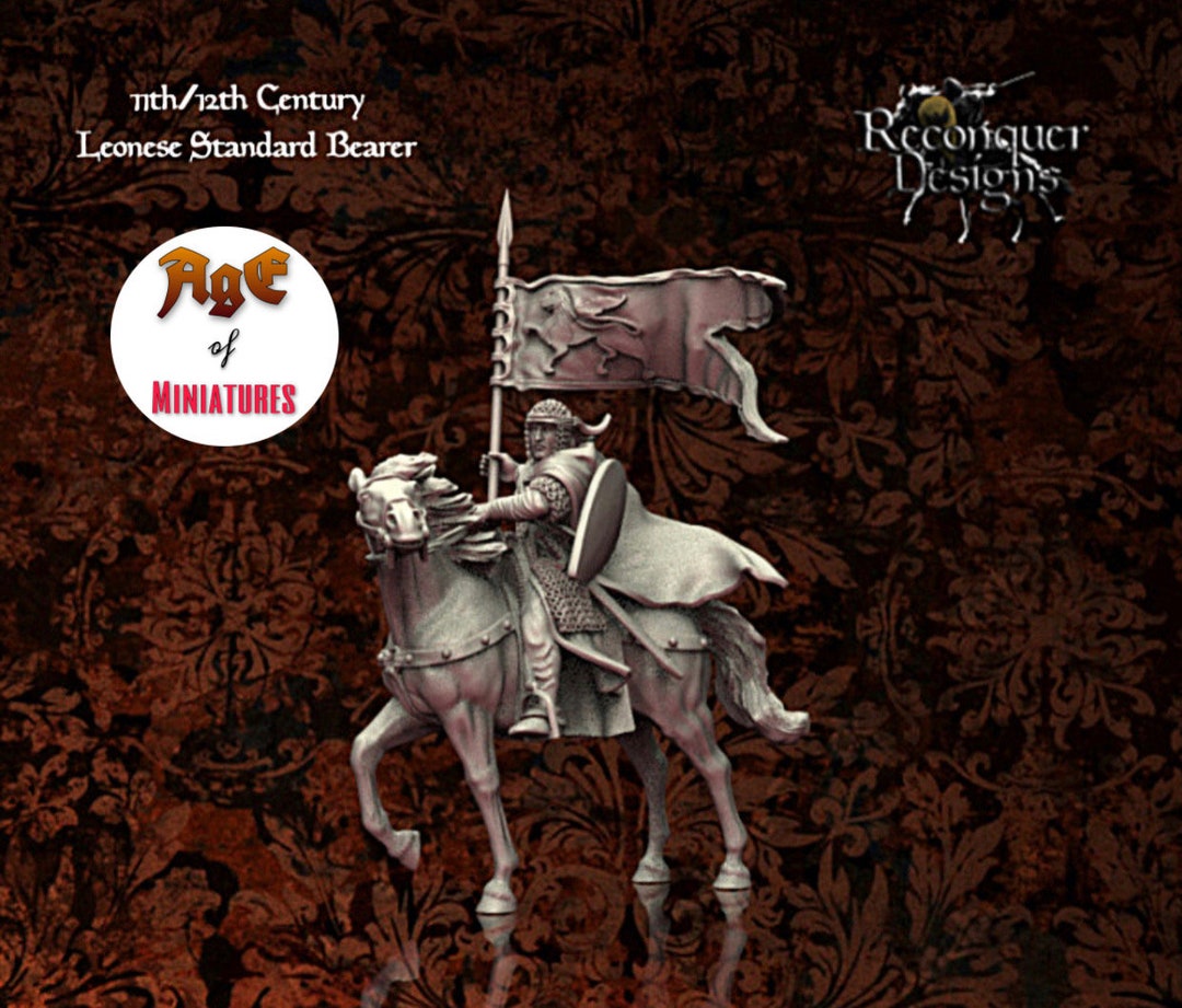 Medieval 11th 12th Century Standard Leonese Historical 1/72 - Etsy