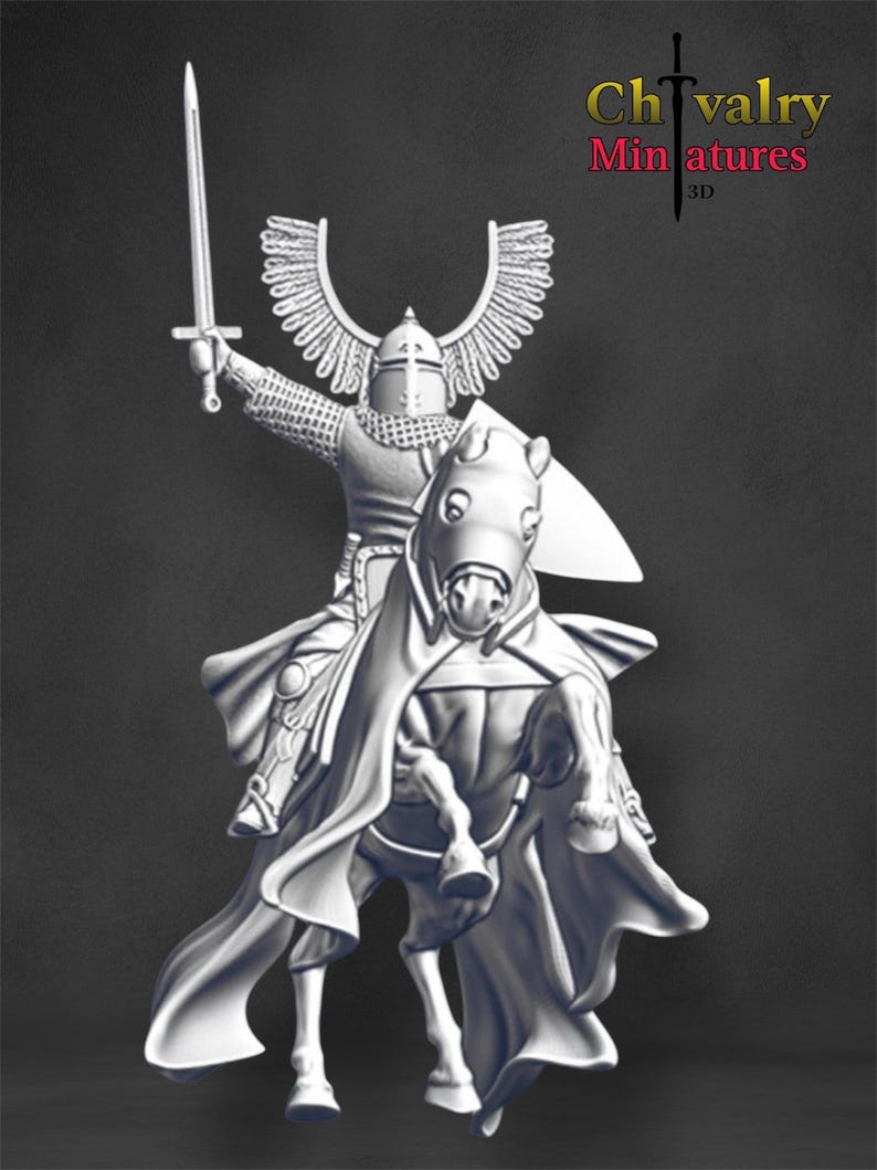 Teutonic Grand Winged Master Mounted, Historical 1/72, 28mm, 32mm, 1/35 ...