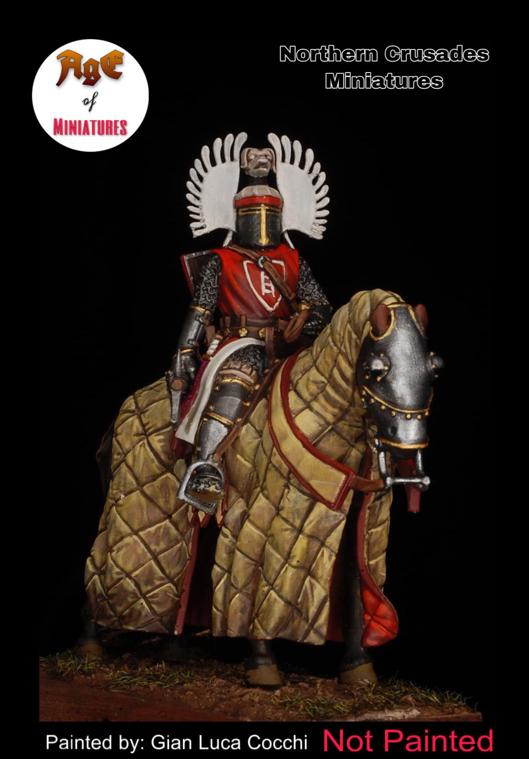 Italian Mounted Knight, 1/72, 28mm, 32mm, 1/35, 54mm, 75mm, Resin ...