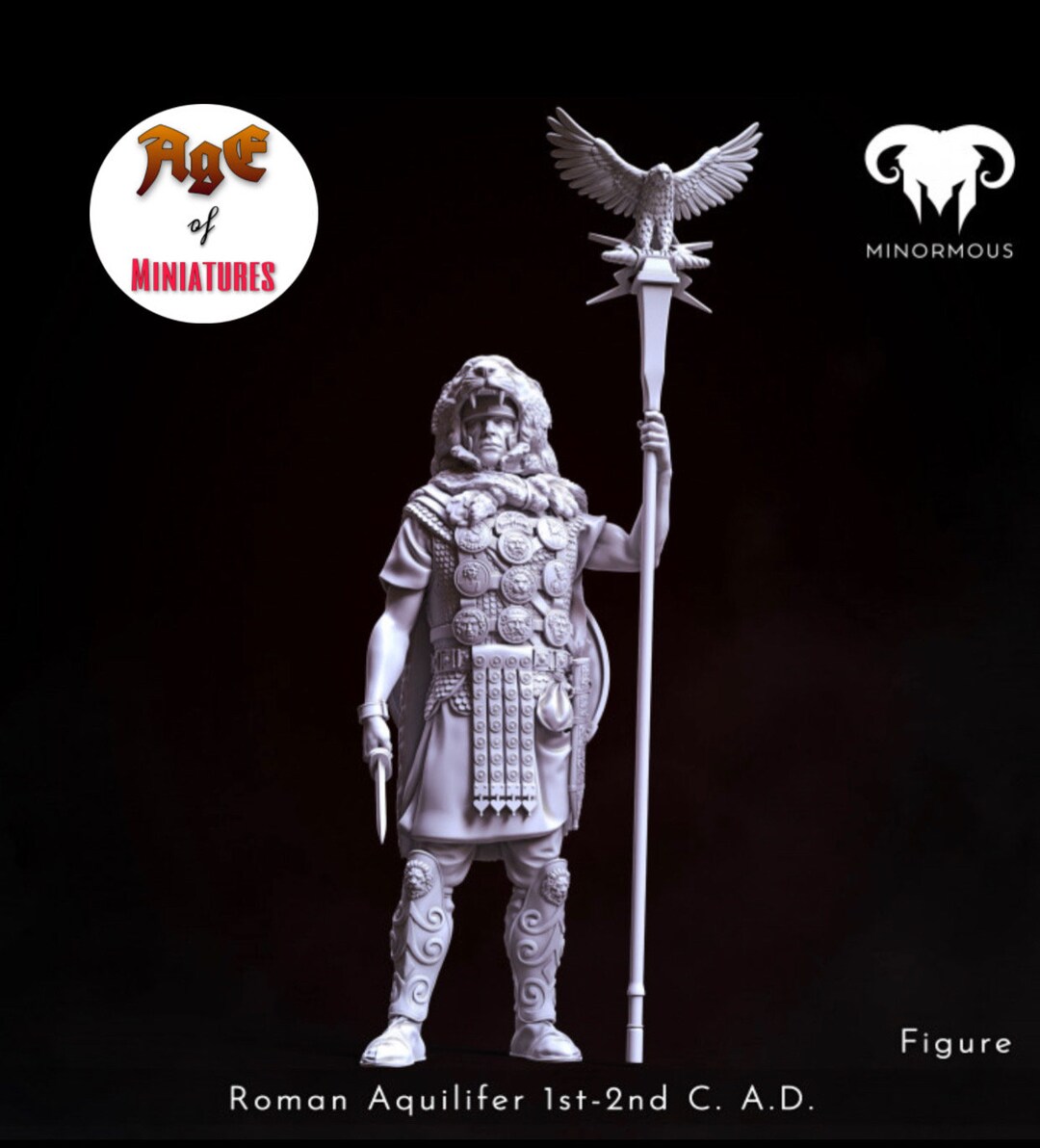 Roman Aquilifer tiger Head Casual Pose Figure Historical - Etsy