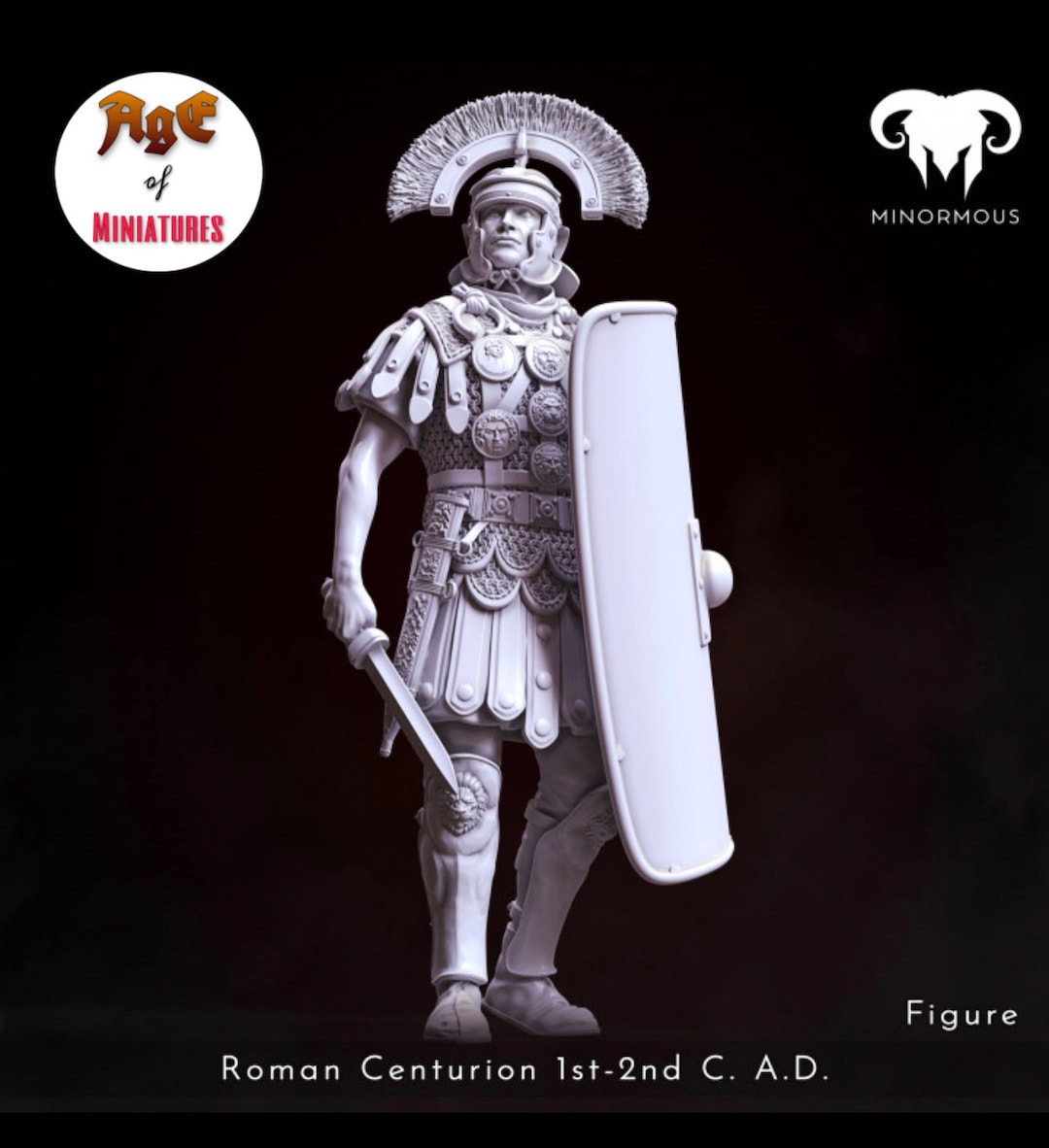 Roman Centurion, Ready Pose Figure Historical 1/35, 54mm, 60mm, 75mm ...