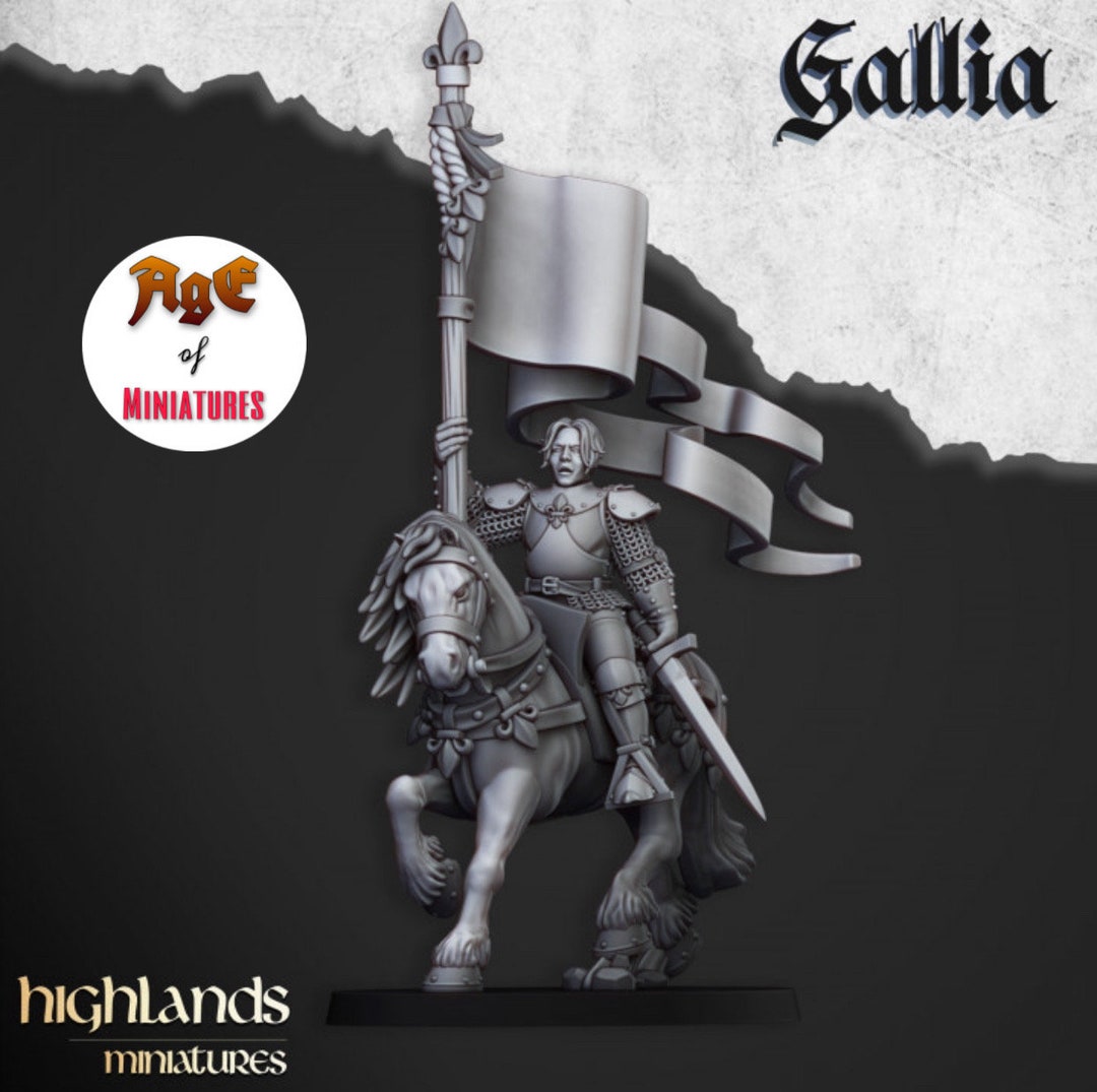 Mounted Baroness of Gallia Historical Fantasy Resin 28mm, 32mm, 1/35 ...