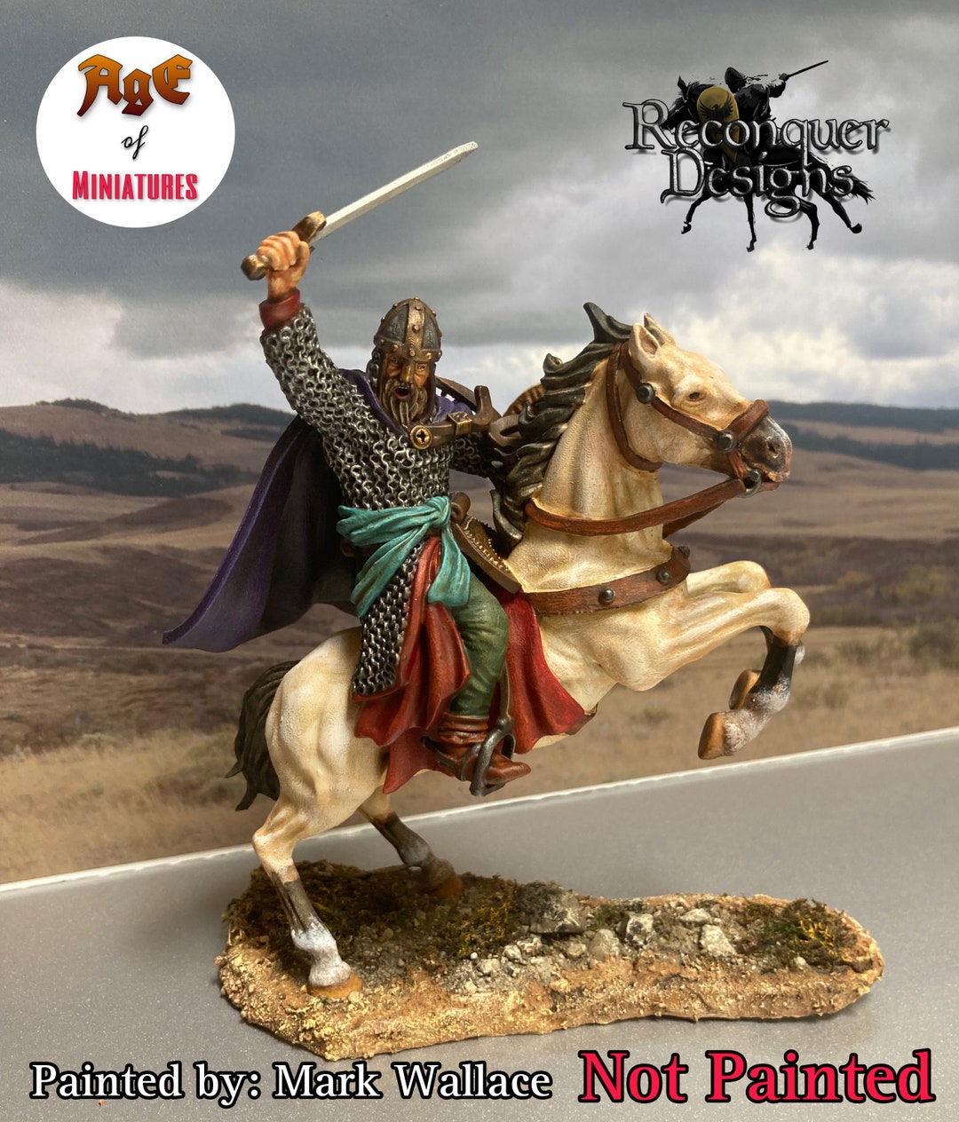 Medieval, 1/72, 28mm, 32mm, 1/35, 54mm, 75mm Resin Rodrigo Diaz, El CID ...