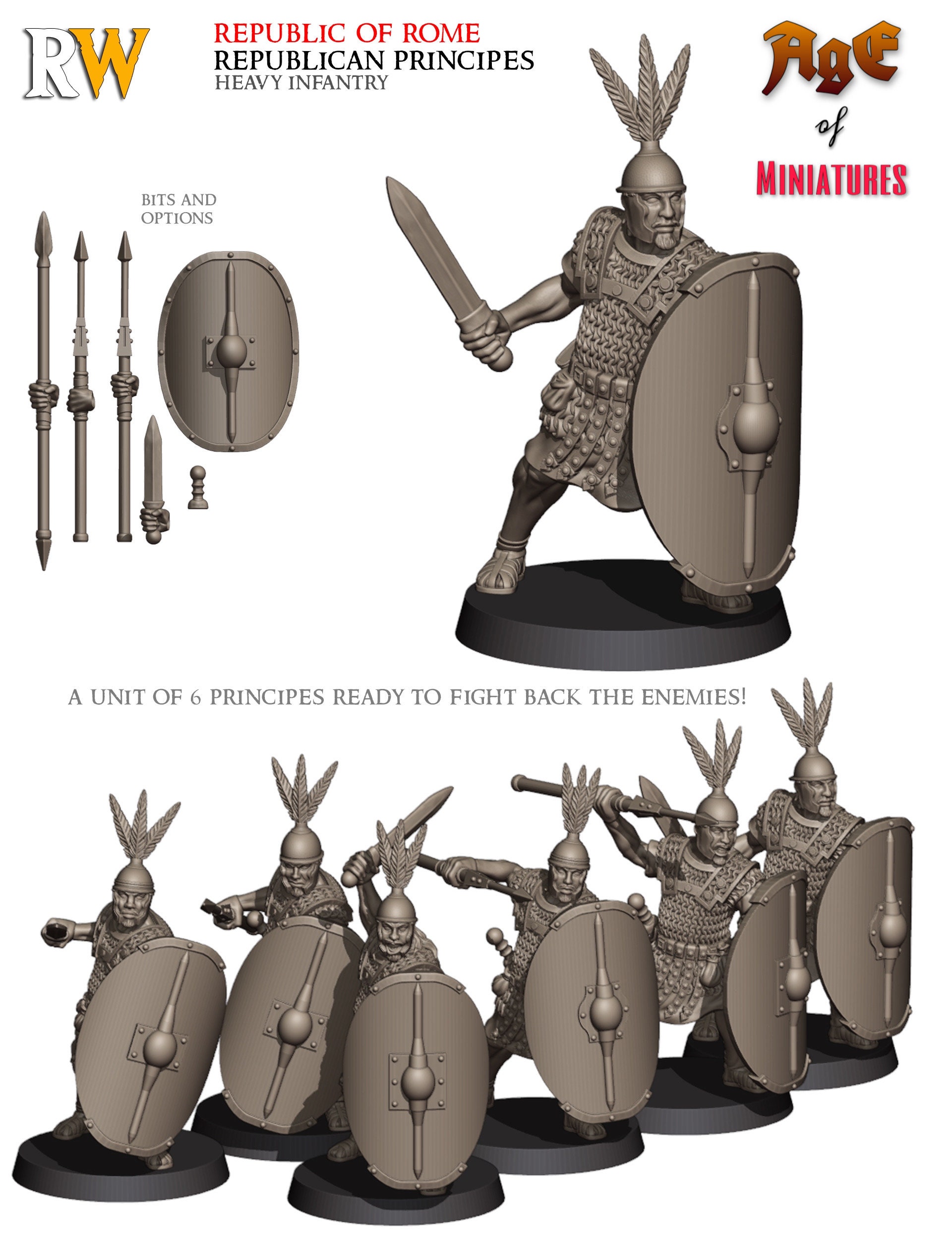 Roman Principes Heavy Infantry Historical 1/72 28mm 32mm - Etsy