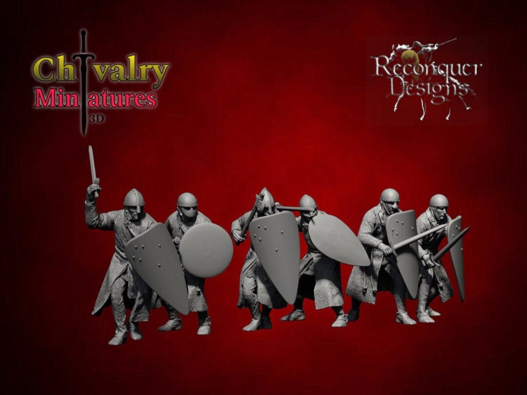 Medieval Sergeant Knights, Resin Historical 1/72, 28mm, 32mm, 1/35 ...