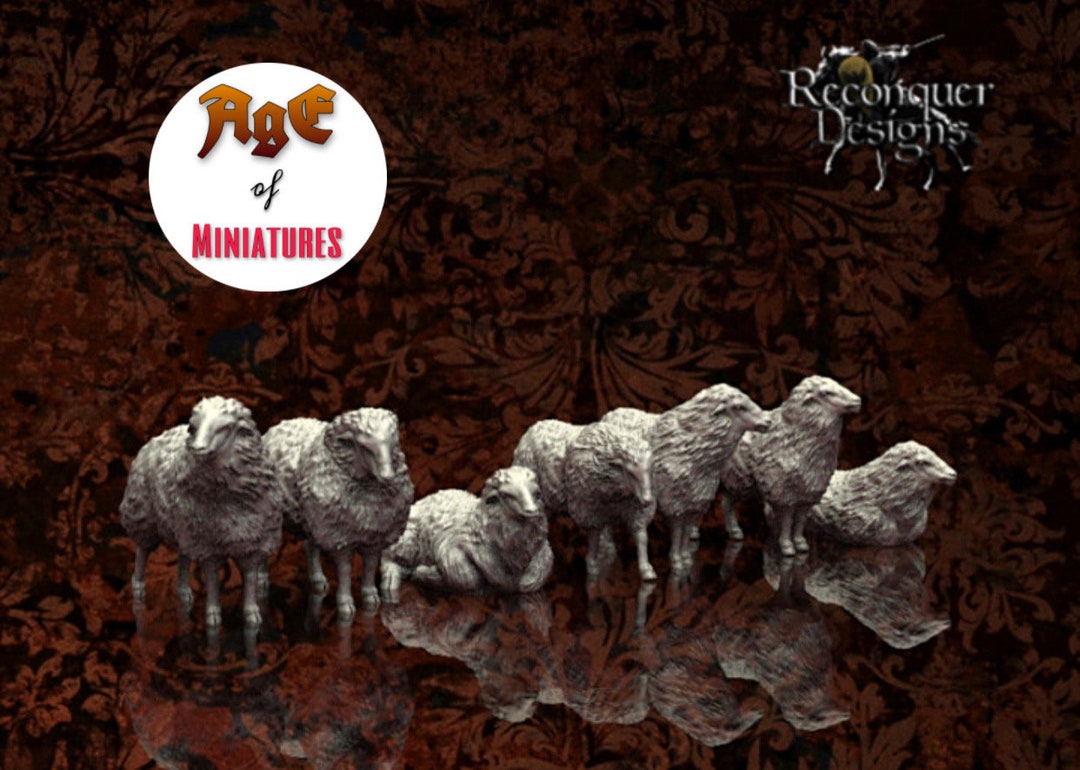 Medieval Sheep Diorama, Historical 1/72, 28mm, 32mm, 1/35, 54mm, 75mm ...