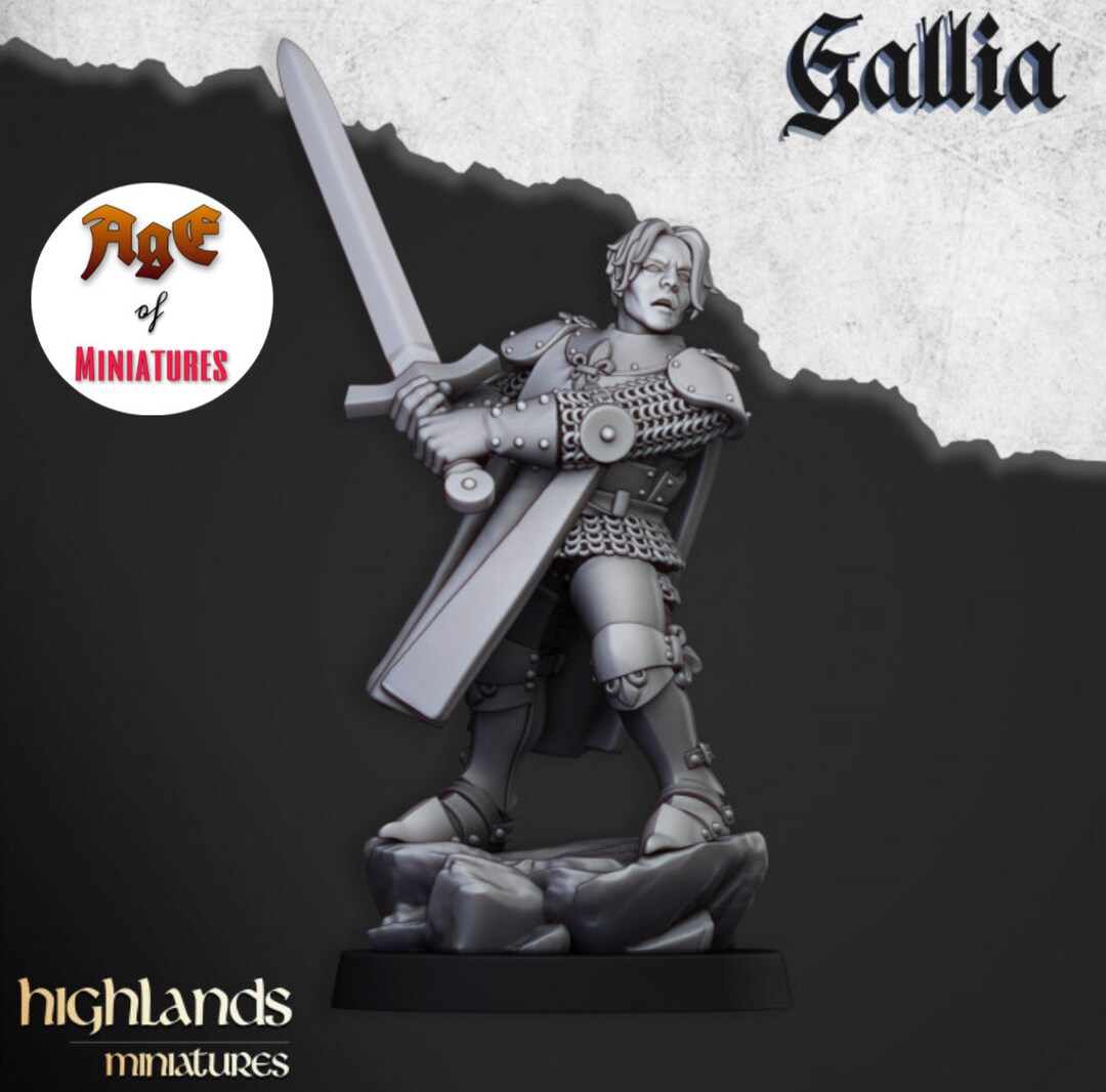 Baroness of Gallia in Foot Historical Fantasy Resin 28mm, 32mm, 1/35 ...