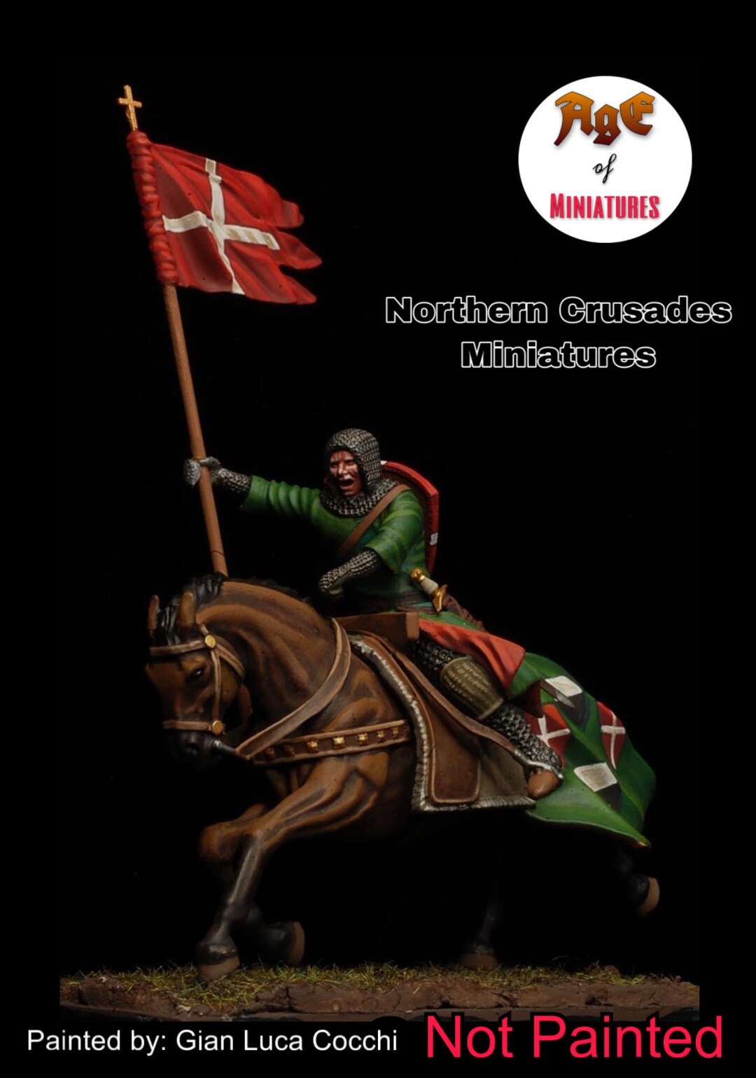Mounted Knight Charging Banner, 1/72, 28mm, 32mm, 1/35, 54mm, 75mm ...