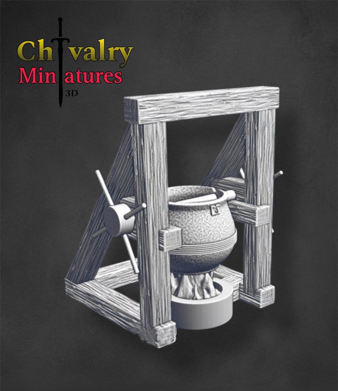 Medieval Siege Oil Boiler Over Fire, Diorama Historical 1/72, 28mm ...
