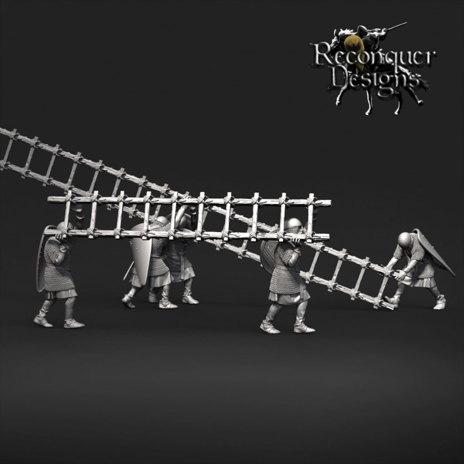 Medieval Seige Ladder Carryiers, 11th Century Knights, Historical 1/72 ...