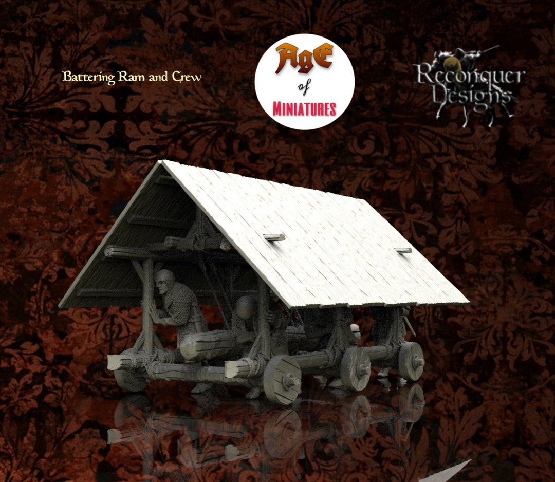 Battering Ram & Crew Diorama, Historical 1/72, 28mm, 32mm, 1/35, 54mm ...