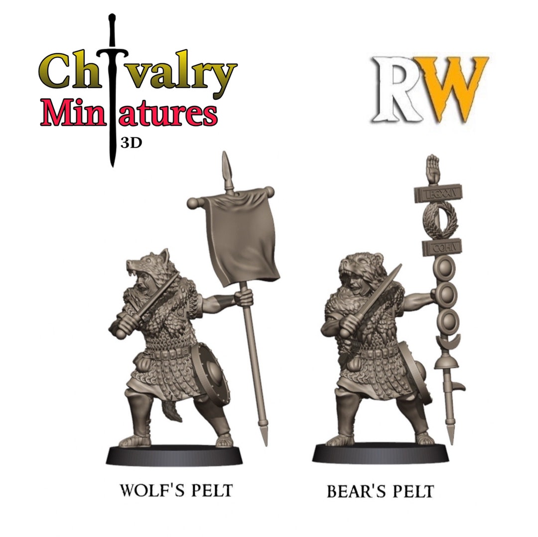 Roman Singifer & Vexillarius Officers, Historical 1/72, 28mm, 32mm, 1/ ...