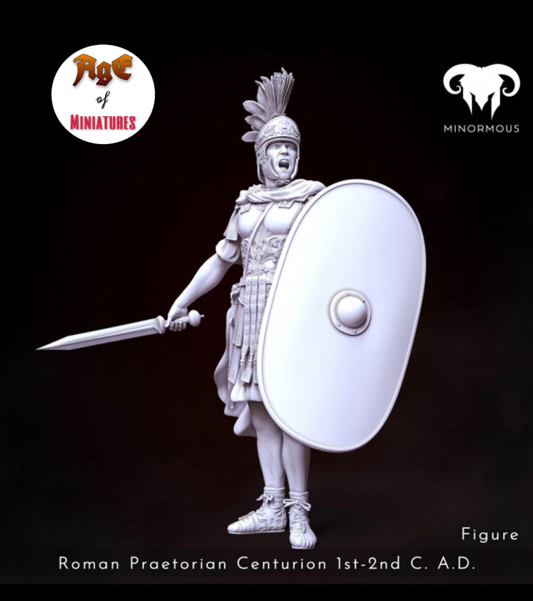 Roman Praetorian Centurion, Fight Pose Figure Historical 1/35, 54mm ...