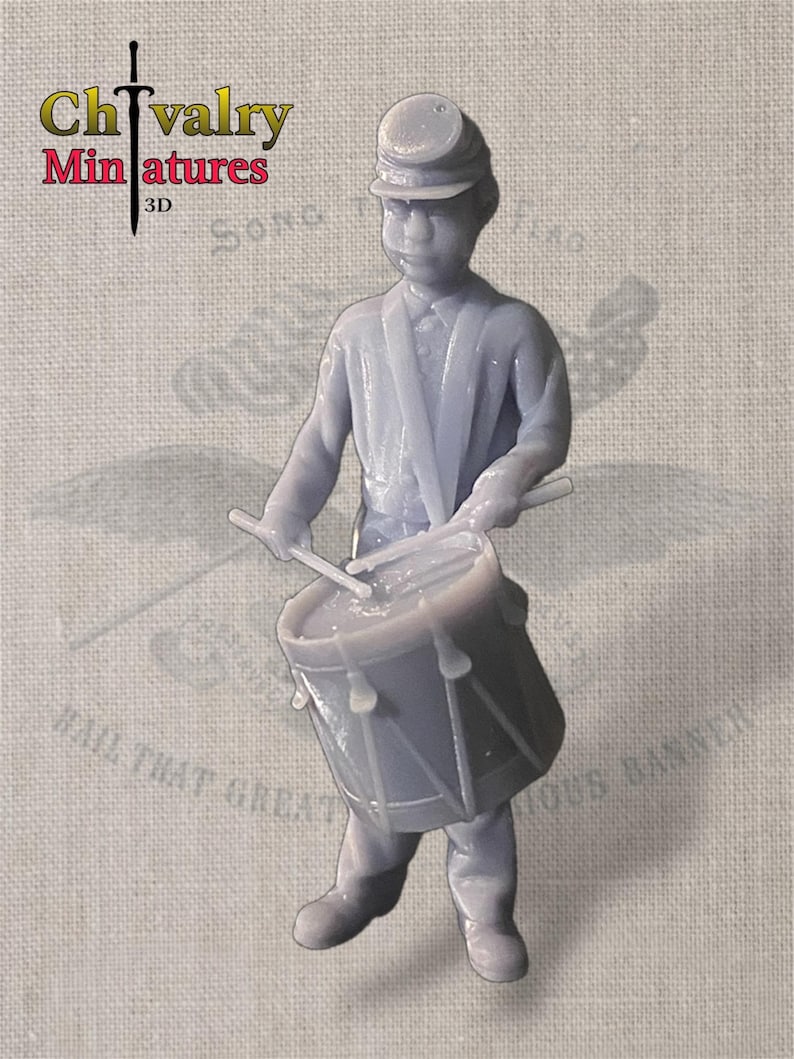 American Civil War Union Drummer Boy Resin Figure 1/35, 54mm, 60mm ...