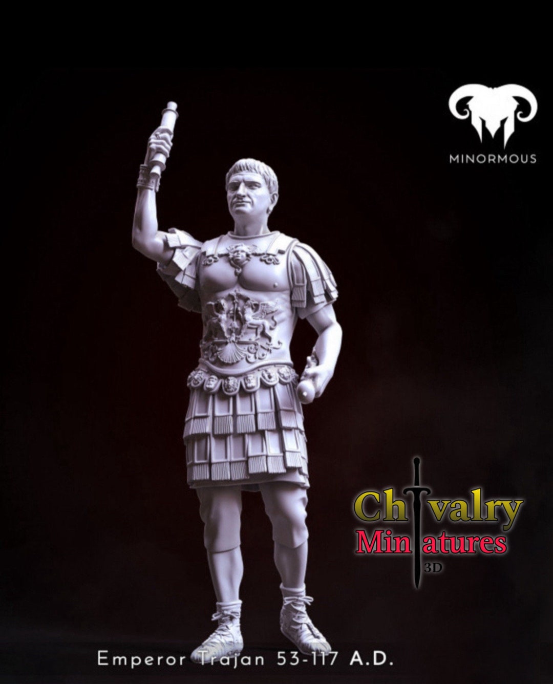Roman Emperor Trajan With Scroll Pose, Figure Historical 1/35, 54mm ...
